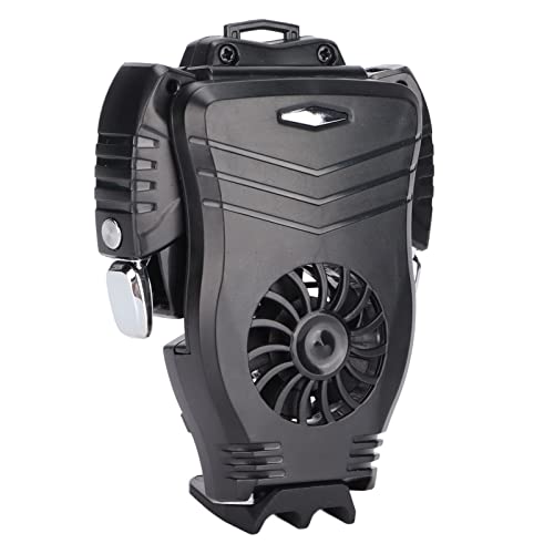 Phone Cooler Fan and Game Controller Triggers Kit, Rechargeable High Frequency Clicks Active Cooling Fan Phone Grips for Survival Games