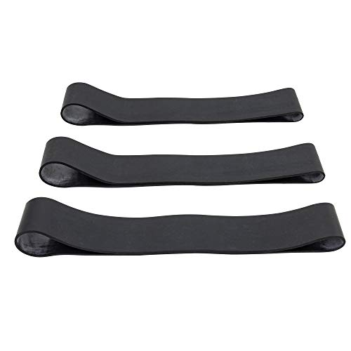 LINE2design Firefighter Helmet Bands - Heavy Duty Rubber Helmet Band Fits For Modern & Traditional Style Fire Helmets Pack of 3 - Black - Made in USA