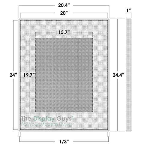 TheDisplayGuys - Contemporary Aluminum Picture Frame - Tempered Glass - 20x24 matted to 16x20 - Gold - Wall Hanging