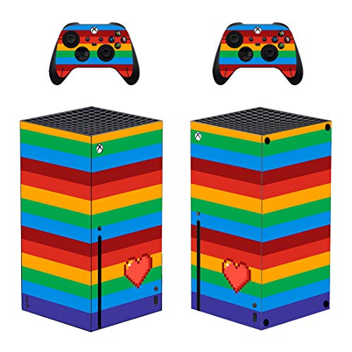 FELIPE SEIJI KUBA Vinyl Skin Sticker Cover Decal for Microsoft Xbox Series X Console and Remote Controllers multi color HD Printing