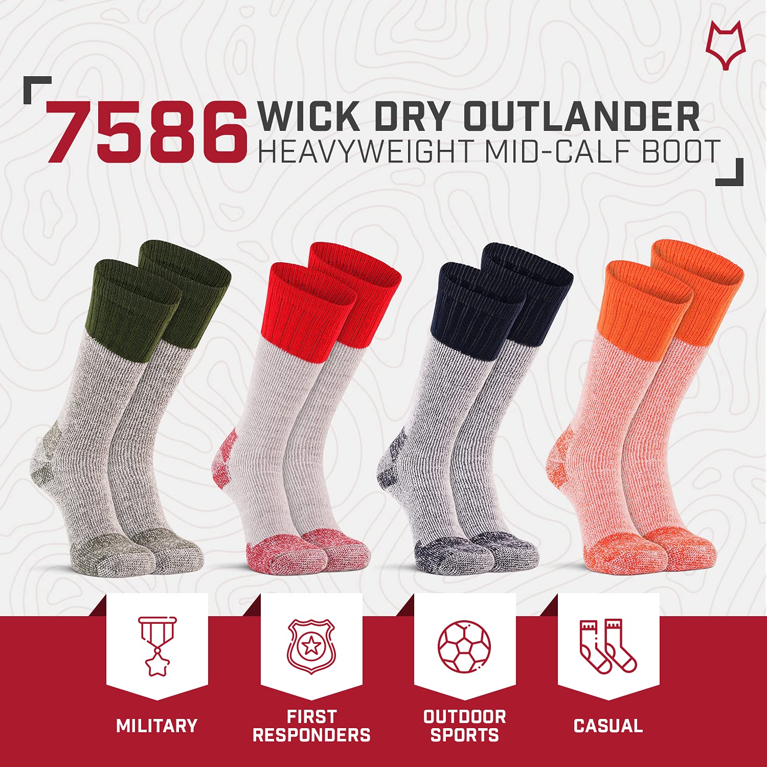 FoxRiver Men's/Unisex Wick Dry Outlander Sock