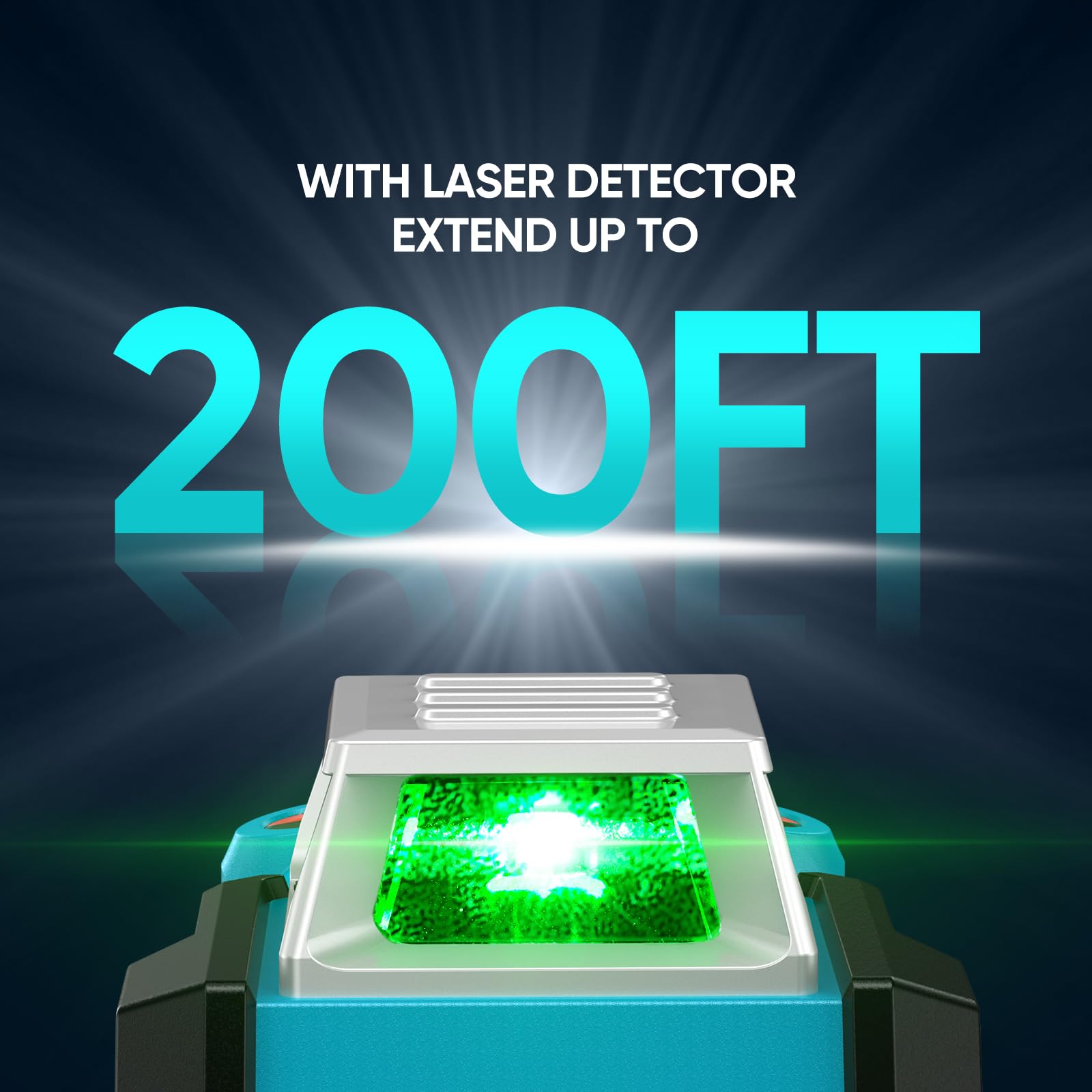 Laser Level, Elikliv Laser Level 360 Self Leveling, 200Ft Green Laser Level Lines Tool, 4x360° Cross Line Laser, Self Leveling Laser Level for Construction&Picture Hanging,Rechargeable Batterie(16Hrs)