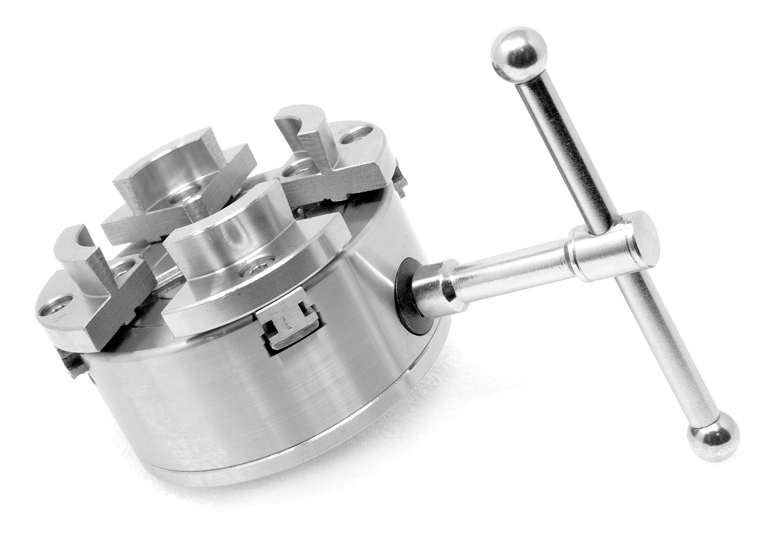 WEN LA4374 3.75-Inch 4-Jaw Self-Centering Lathe Chuck Set with 1-Inch x 8TPI Thread
