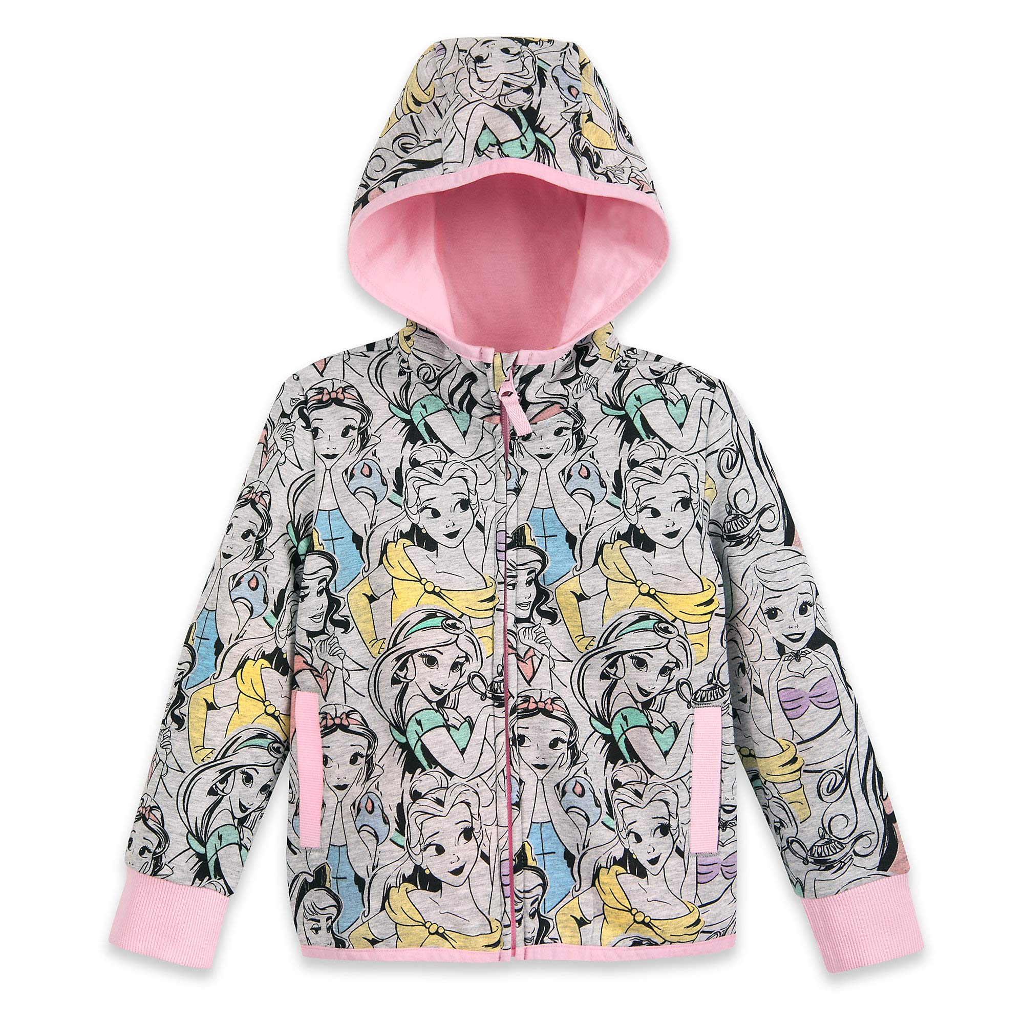 Disney Princess Zip-Up Hoodie for Kids - Size 7/8 Multi