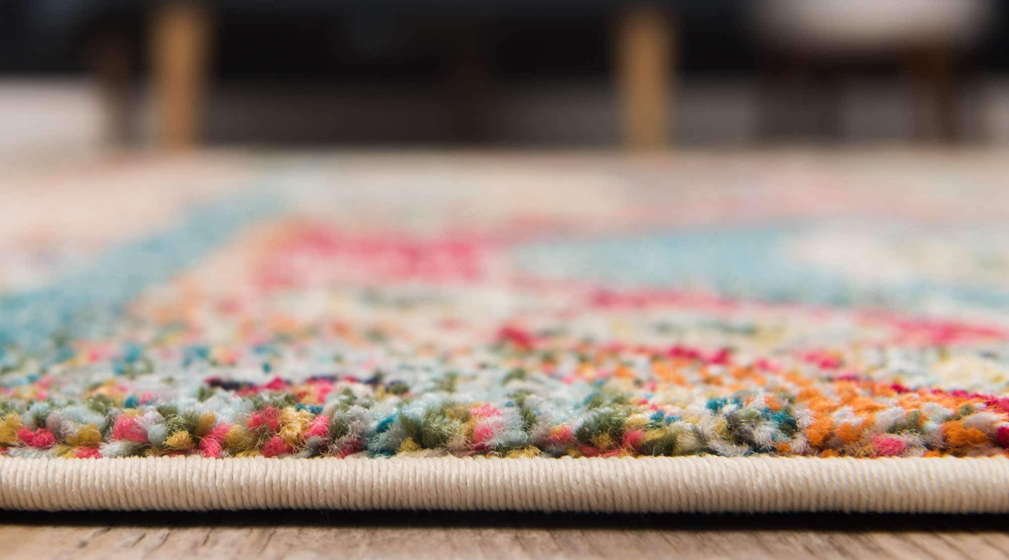 Unique Loom Sedona Collection Distressed, Southwester, Over-Dyed, Vintage Area Rug, 6' 0" x 9' 0", Blue/Beige