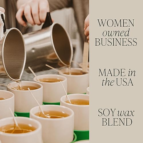 Sweet Water Decor Farmhouse Soy Candle | Apple, Cinnamon, Orange, Bourbon, and Nutmeg Scented Candles for Home | 12oz Cream Stoneware Jar, 60+ Hour Burn Time, Made in the USA