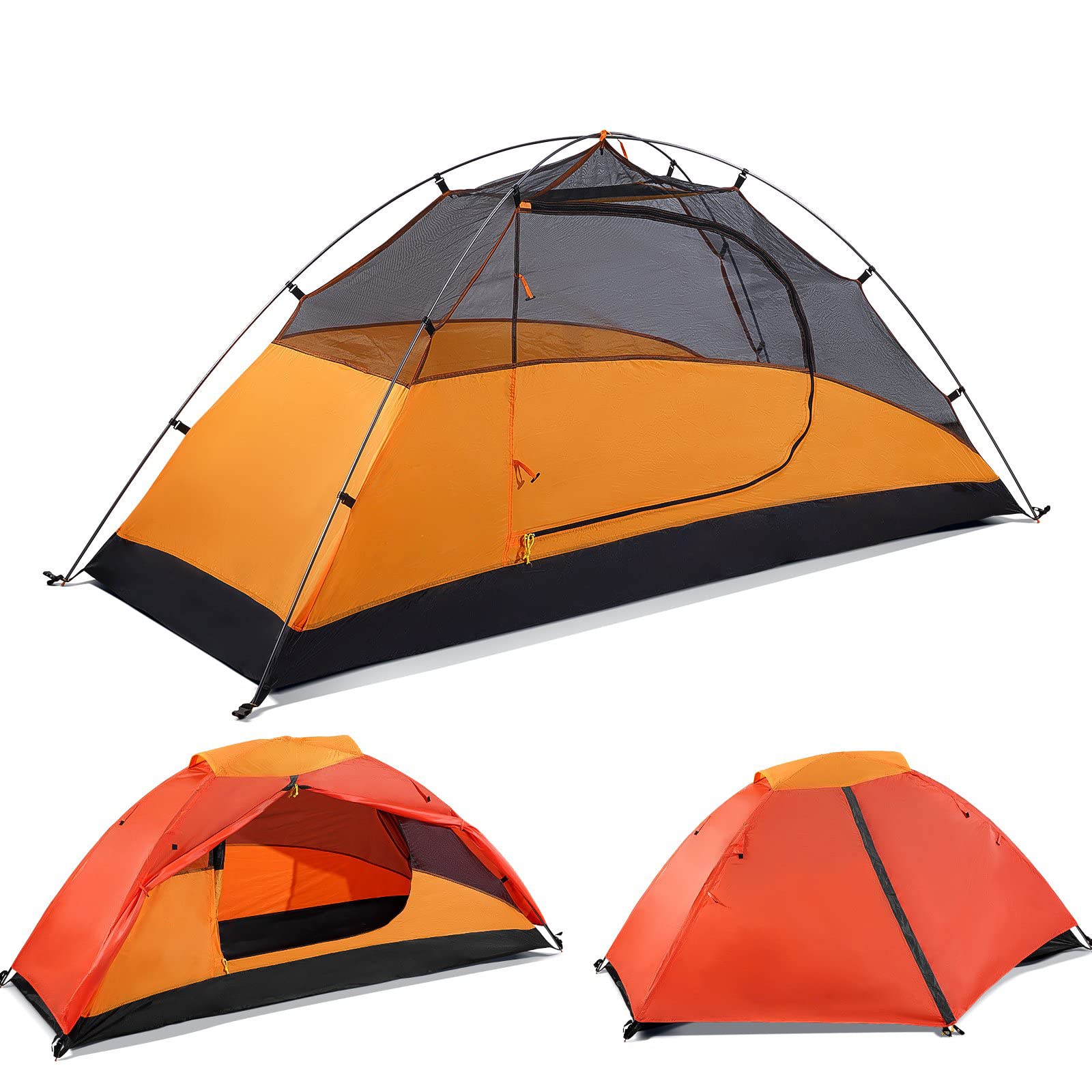 Generic 1-Person Ultralight Aluminum Frame Tent, Windproof, 4.84 lbs, 96'' x 38'' x 44'', Easy Set Up, Ideal for Mountaineering, Hiking, Camping