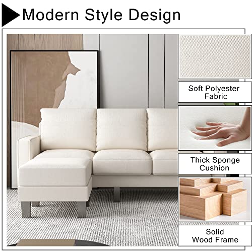 Tmosi Modern Upholstered Sofa Couch,3-Seat Couch with Removable Backrest Pillows for Small Spaces,2 Seater Sofa for Bedroom, Apartment,Living Room,Office (Polyester)