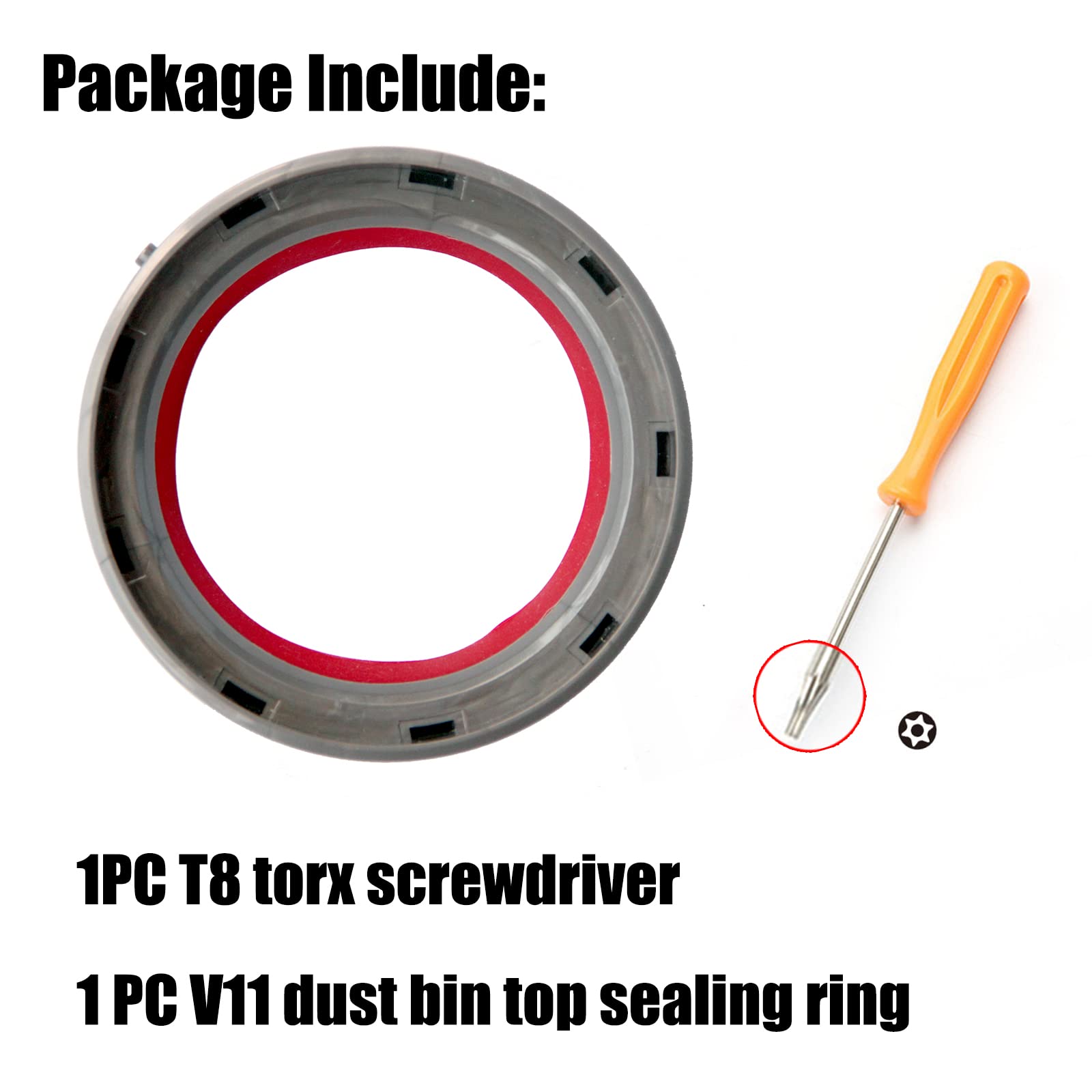 Dust Bin Sealing Rings Replacement For Dyson V11 SV14 SV15 / V15 SV22 Bin Parts, Compatible With Dyson Part 970050-01 965443-01 Bin Cups