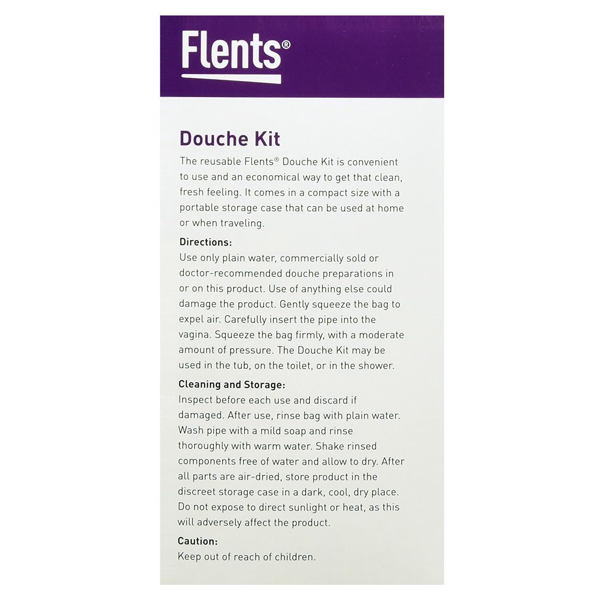 Flents Douche Kit, Compact, Reusable, Great for Travel, 16 fl oz Capacity
