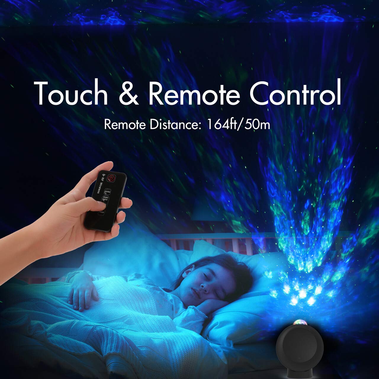 Galaxy Light Projector for Kids, Nebula Star Projector with Remote Control Star Night Light for Bedroom Party Home Decor Planetarium Ambiance Gift for Children and Adults (Black)