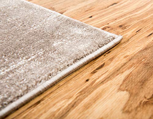 Unique Loom Uptown Collection Area Rug - Madison Avenue (8' x 10' Rectangle, Brown/ Ivory)