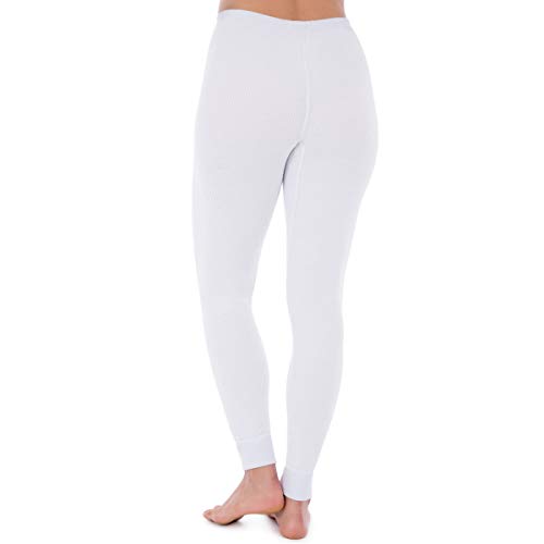 Fruit of the Loom Women's Micro Waffle Thermal Bottom, Medium, White