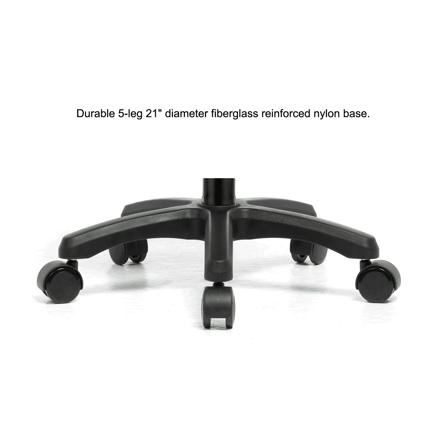 Perch Polyurethane Work Stool Heavy Duty with Wheels for Carpet or Linoleum, Workbench Height