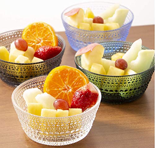 iittala 1007053 Kastehelmi Bowl, Width 4.9 x Depth 4.9 x Height 3.9 inches (12.5 x 12.5 x 9.8 cm), Clear, Approx. 8.1 fl oz (230 ml)
