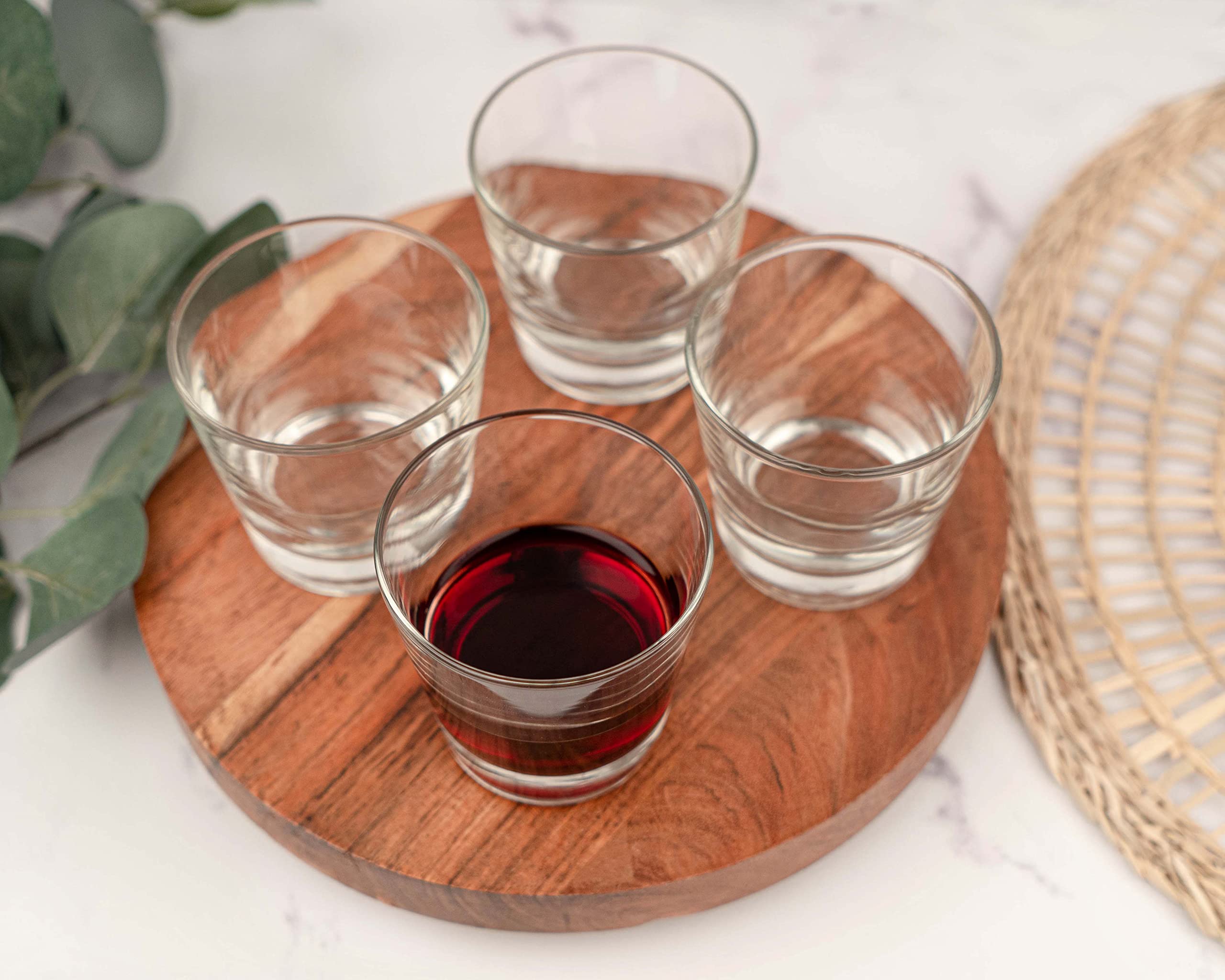 HISTORY COMPANY Ombra di Vino Traditional Italian Stemless Wine Glass of Venice, 4-Piece Set (Gift Box Collection)