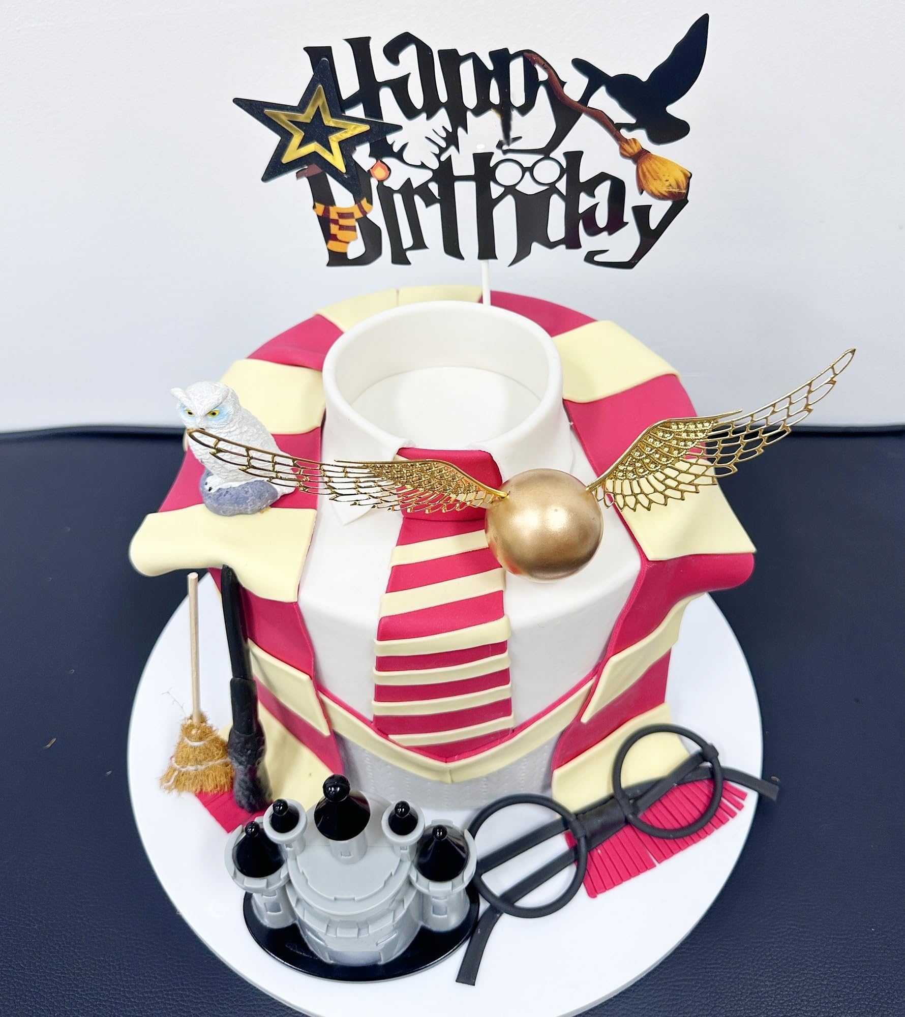 GallaRato 16 PCS Wizard Party Supplies Wizard Birthday Cake Decoration Wizard Birthday Party Favors Wizard Cake Topper Castle Cake Topper