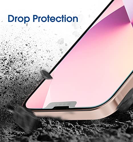 TRM TECH Screen Protector Tempered Glass For Apple iPhone 13 Mini (5.4" Inch), Case Friendly, Easy Installation, Anti-Scratch, Bubble-Free, 9H Hardness, Clear, Retail Box - (3-Pack)