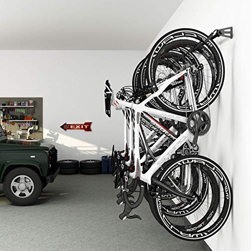FLEXIMOUNTS 6-Bike Storage Rack for Garage, Heavy-Duty Wall Mount Hanger for Home & Garage, Holds Up to 300lbs
