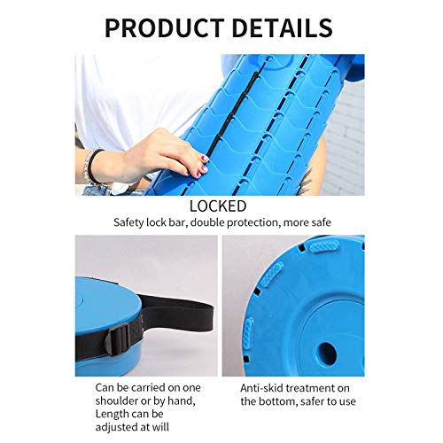 GOWITA Upgraded Retractable Folding Stools - 3rd Gen Portable Sturdy Telescoping Camping Stool, Lightweight Plastic Stool for Outdoor/Travel/Camping/Fishing/BBQ/Hiking/Garden - Max Load 330 lbs (BLUE)