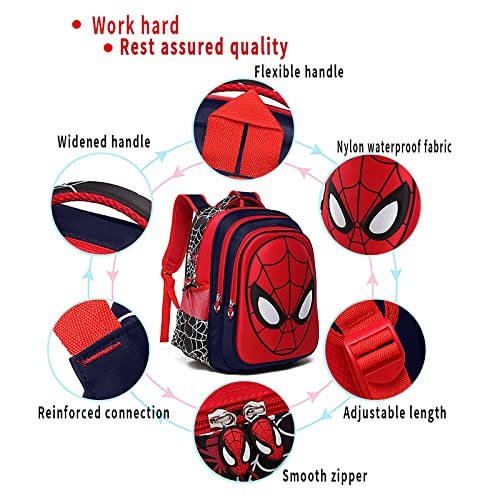 TUDERE 3D cartoon schoolbag waterproof lightweight boys and girls schoolbag red model