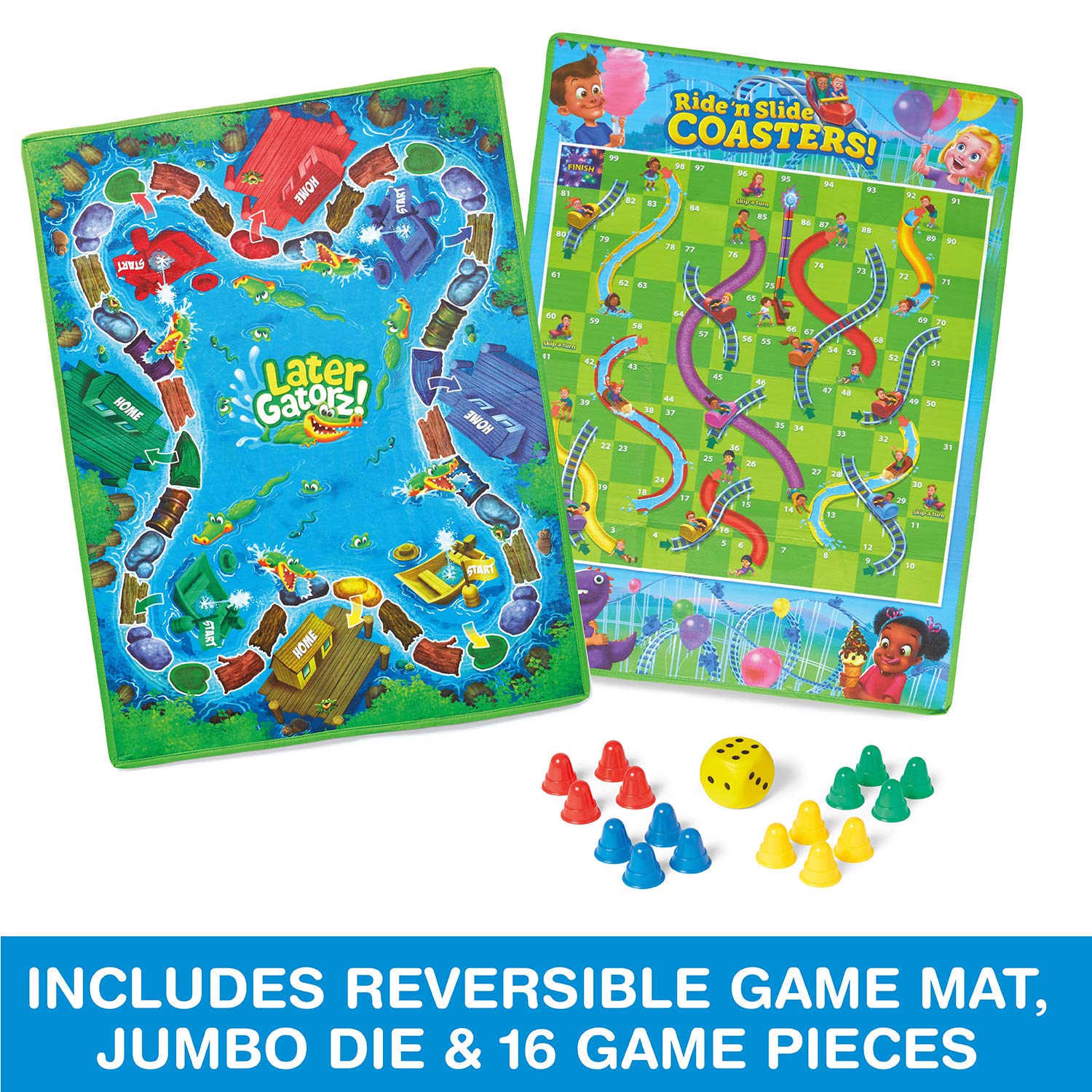 Game Zone 2-in-1 Mega Mat Interactive Children's Multiplayer Game for Children Ages 5 and Above