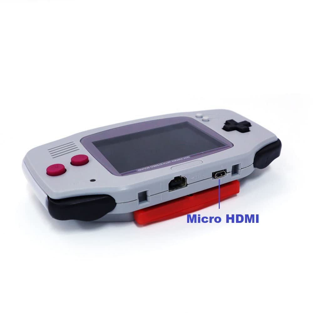 HISPEEDIDO NDSI GANi LCD Screen Replacements Kits, Backlit Display HDMI Converter Adapter Accessories Sets Compatible with GBA Game Boy Advance Playing on TV 720P