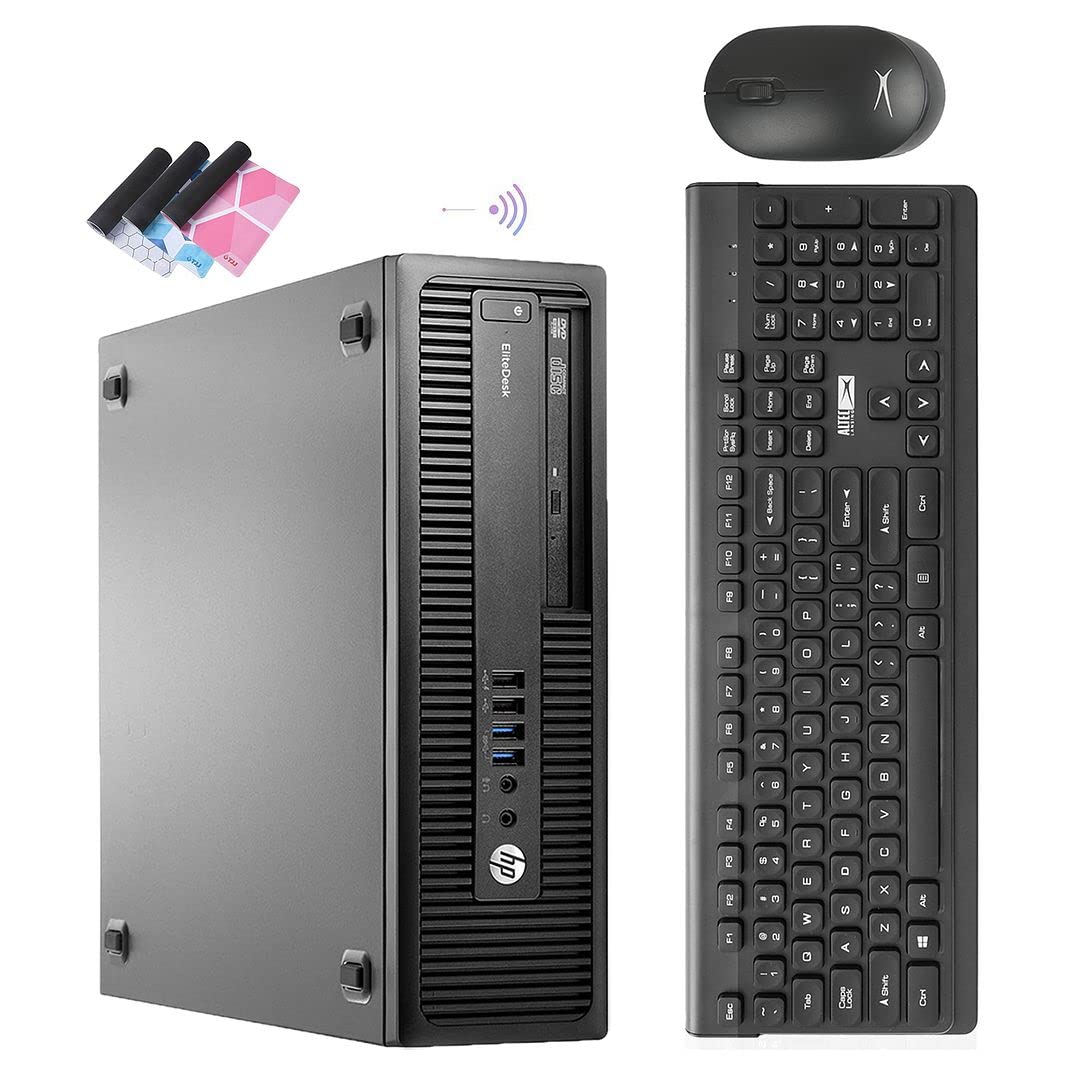 HP EliteDesk Desktop Computer,800 G2 Office Small Form Factor PC,Refurbished Windows 10 Desktop,i7 Tower,32GB RAM,1TB SSD + 2TB HDD,DVDRW,DP,HDMI,WiFi,BT,VGA,Wireless K&M+TJJ Pad(Renewed)