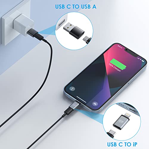 XGWYANT USB to USB C,Type C Female to USB Male,Type C Male to Type C Female,Micro USB,Compatible Mode,IP,Laptop, PC, Power Bank and More Type C Devices(5Pack)