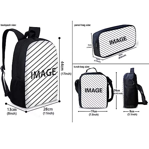 Tuoxiukan Customizable Backpack Set 3-in-1 Kids School Bag for Girls Boys Sea Turtle Schoolbag Set with Lunch Box Pencil Case Preschool Kindergarten Elementary Bookbag Hiking Camping