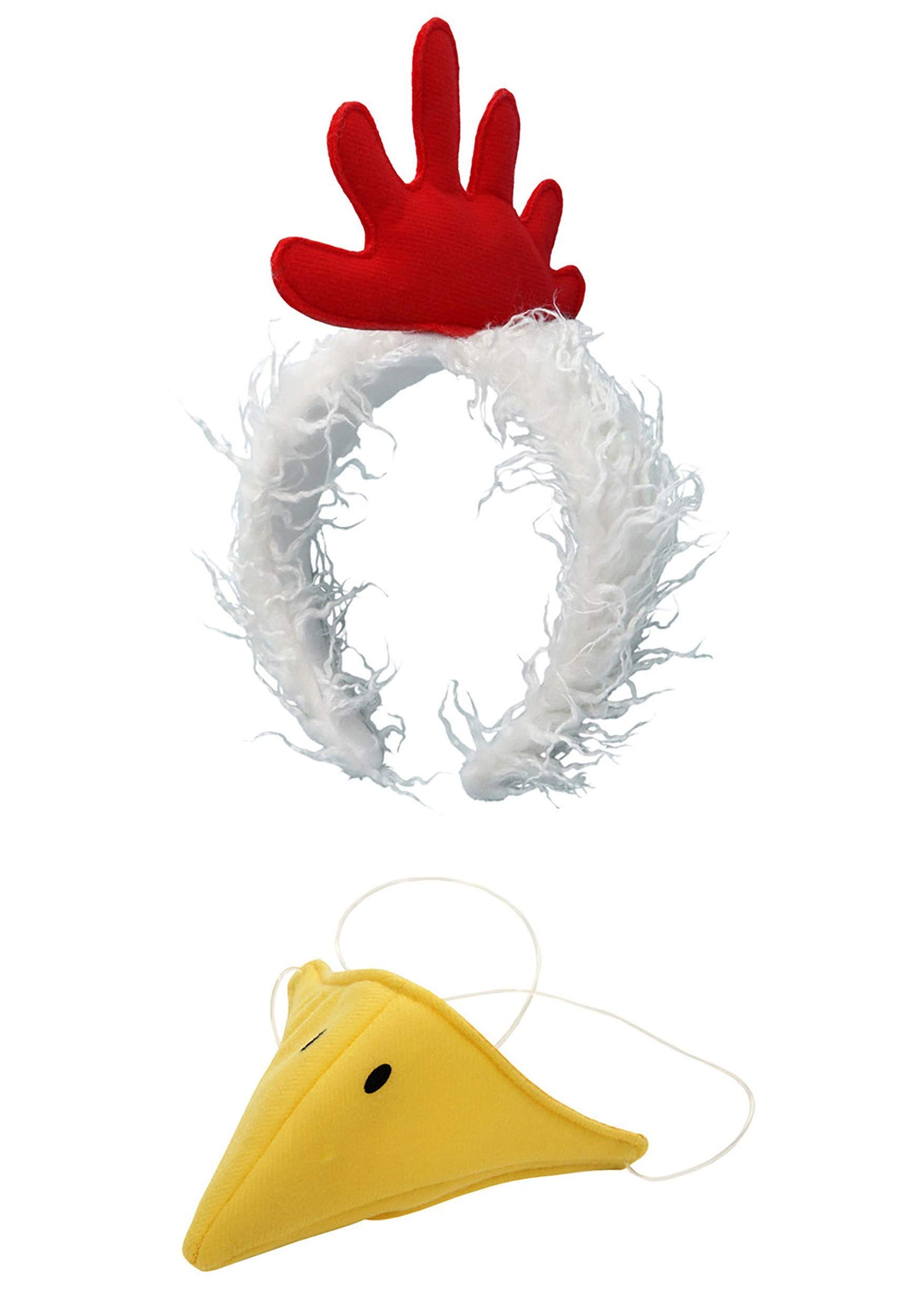 elope - Chicken Headband and Beak Mask Costume Accessory Kit for Adult and Kids