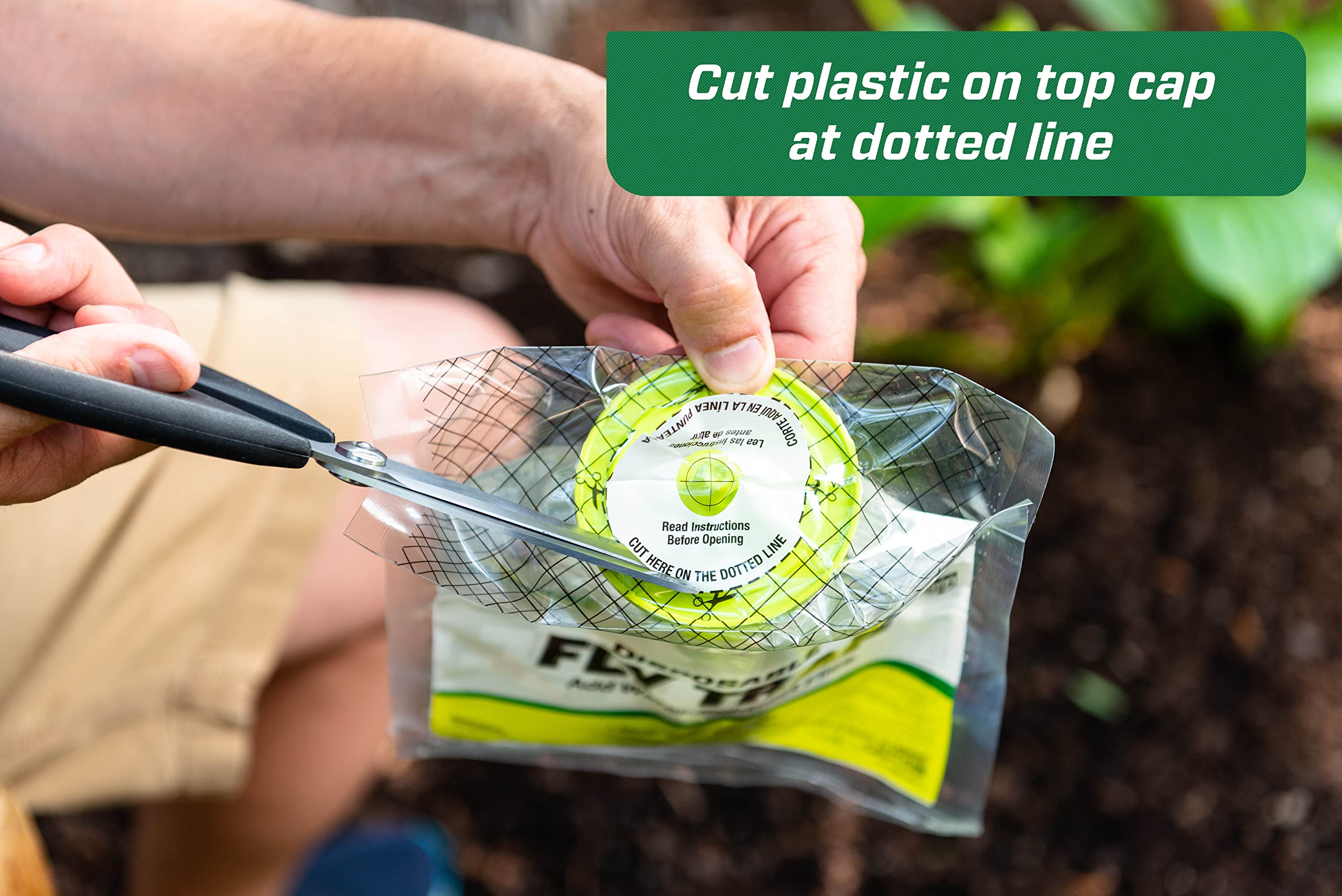 RESCUE! Outdoor Disposable Hanging Fly Trap - 18 Traps