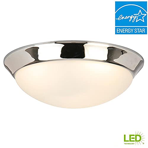 Hampton Bay 13 in. Chrome LED Flush Mount