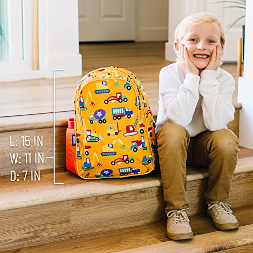 Wildkin 15-Inch Kids Backpack for Boys & Girls, Perfect for Early Elementary, Backpack for Kids Features Padded Back & Adjustable Strap, Ideal for School & Travel Backpacks (Under Construction)