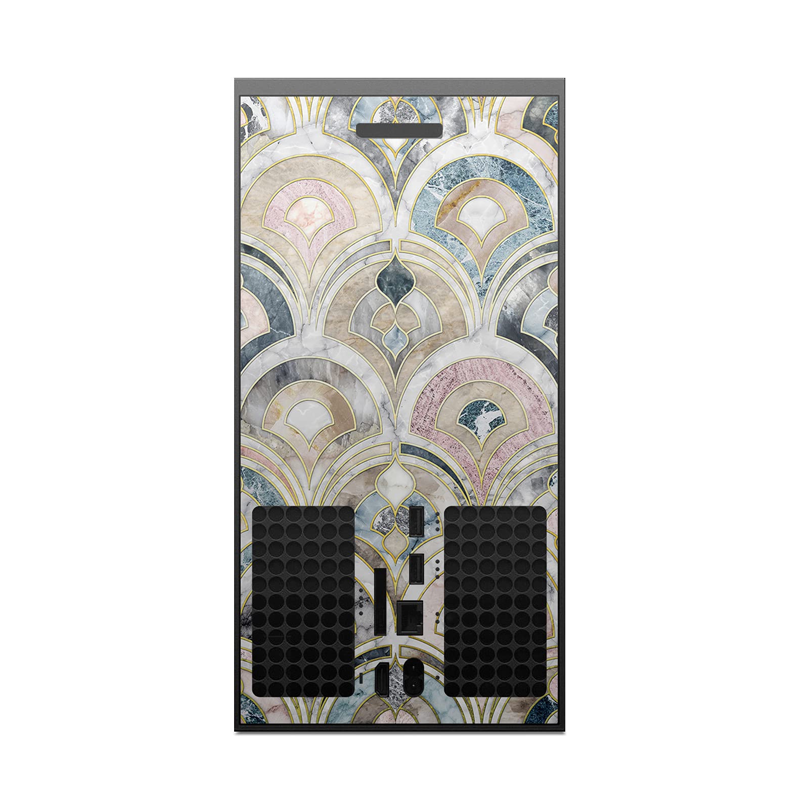 Head Case Designs Officially Licensed Micklyn Le Feuvre Art Deco Tiles in Soft Pastels Art Mix Vinyl Sticker Gaming Skin Case Cover Compatible with Xbox Series X Console and Controller Bundle