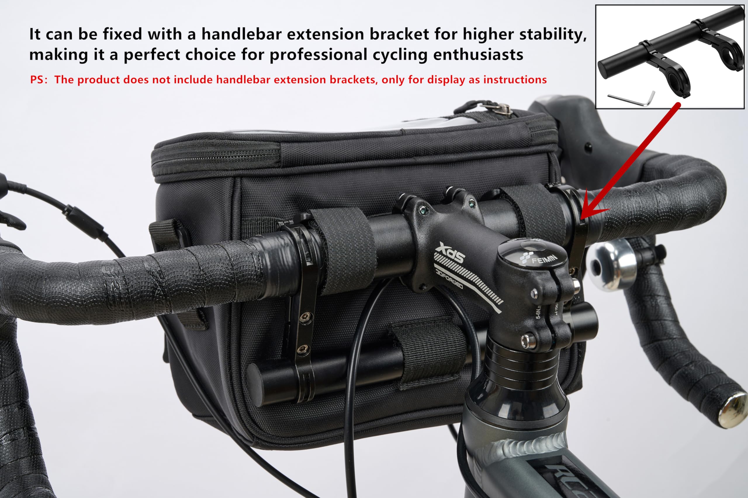 DXUQNG Bike Handlebar Bag,High-capacity Bicycle Front Storage Pouch Bag,Bottom plate design for more stable dispersion of gravity