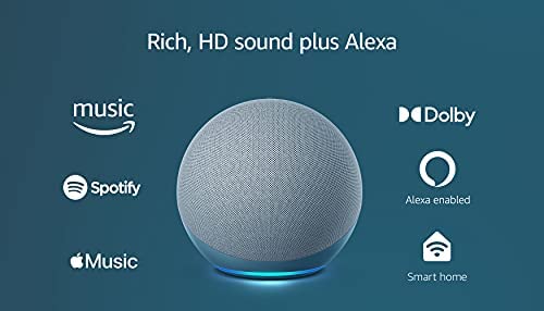 Echo (4th Gen) | With premium sound, smart home hub, and Alexa | Twilight Blue