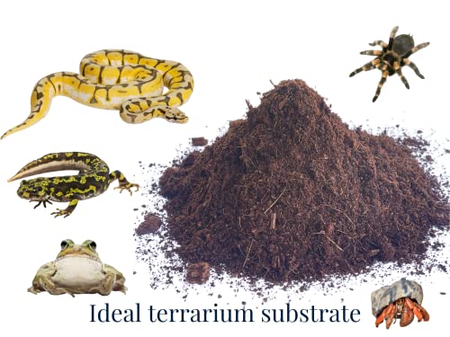 Snout and Shell Organic Coco Coir Peat Bedding Ready to Hydrate Use Substrate for Reptile or Amphibian Perfect for Frogs, Salamanders, Geckos and Snakes Increase Humidity 1.4 Lbs - 650 Grams
