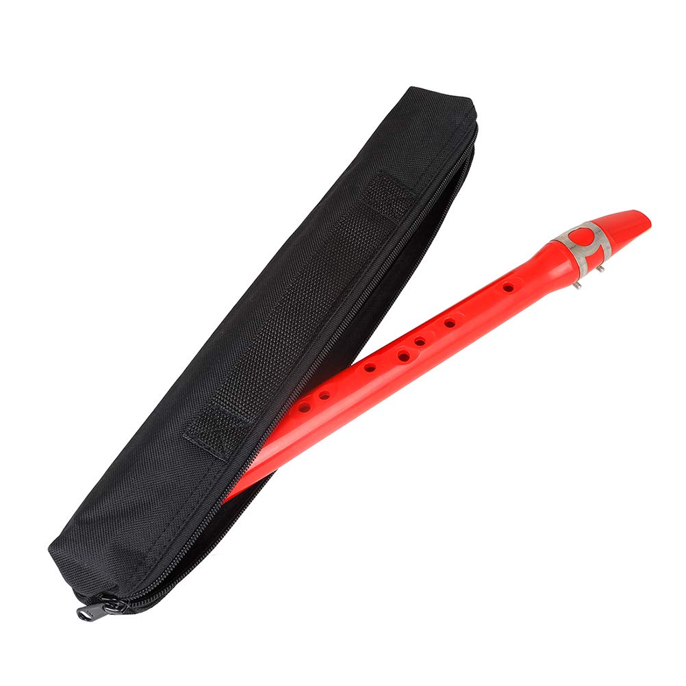Exceart Flute Carrying Bag Portable Lightweight Flute Case Mini Saxophone Bag Oxford Fabric Waterproof Bags for Music Instrument Black
