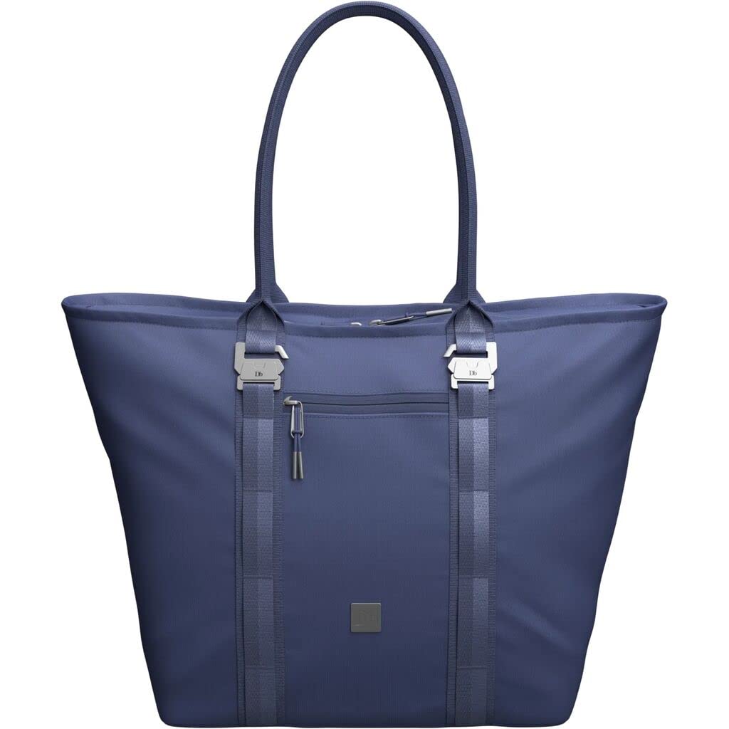Douchebags Db Journey Essential Tote - Everyday Tote Bag with Zipper and Pockets for Shopping, Work & Gym, Laptop Compartment, Water Resistant, Travel Tote with Hook System, 25L - Blue Hour