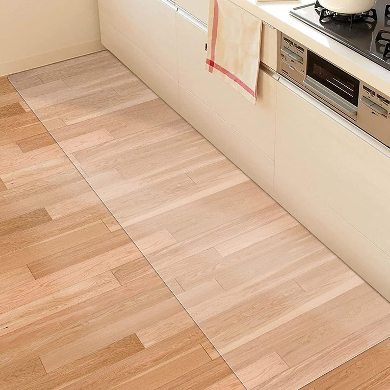 Floor Mat for Office Chair Hardwood 0.08" Thick Clear Chair Mat for Tile Floors PVC Desk Chair Mat for Wood Floors Transparent Home Floor Protector Mat Waterproof/Anti-Slip (Color : Frosted, Size :