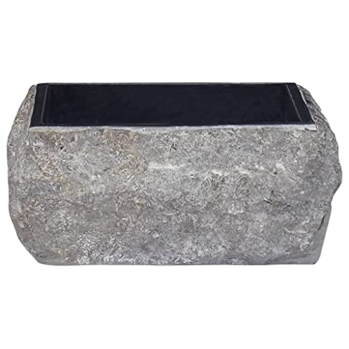 Sink Black 11.8"x11.8"x5.1" Marble,Modern Marble Sink for Bathroom and Vanity: Durable and Stylish Bath Fixtures,Bathroom Sinks
