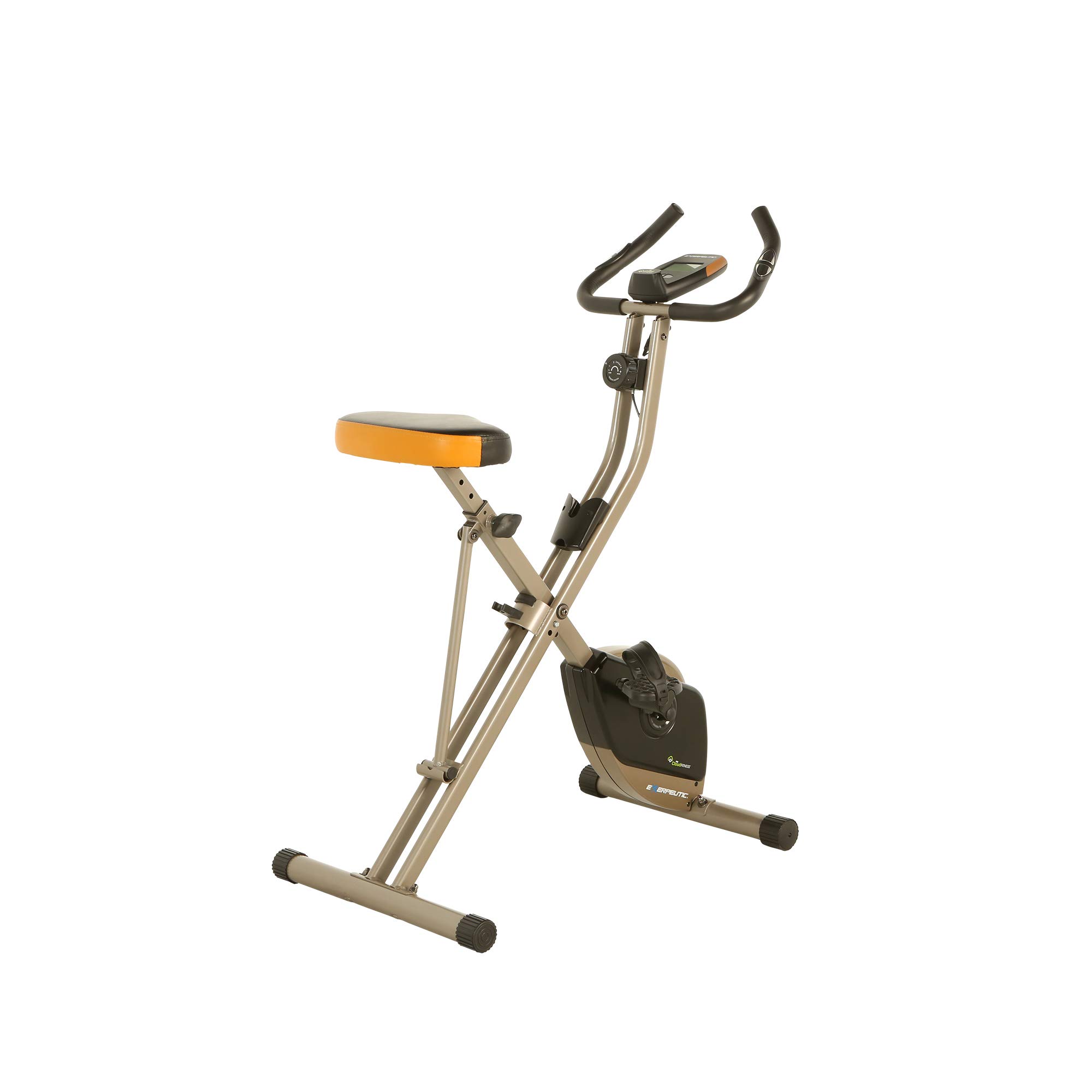 EXERPEUTIC Folding Bluetooth Smart Cloud Fitness Magnetic Upright Exercise Bike with Goal Setting and Free App