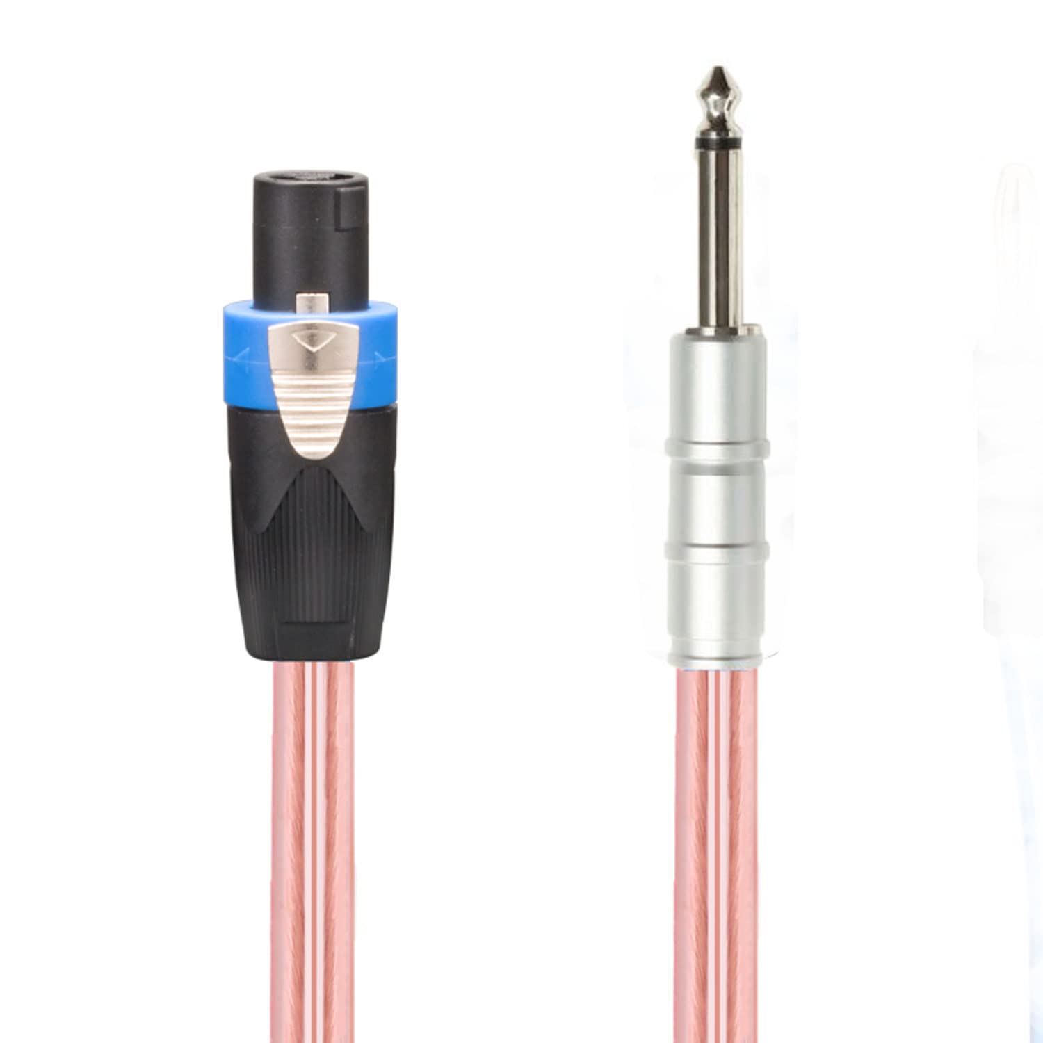 gotor speakon to 1/4 Speaker Cable 6N OFC 24K Gold Plated Speakon to 6.35 mm Adapter Loud Speakers to Amplifiers DJ/PA 1.9ft 60cm(1.9ft)