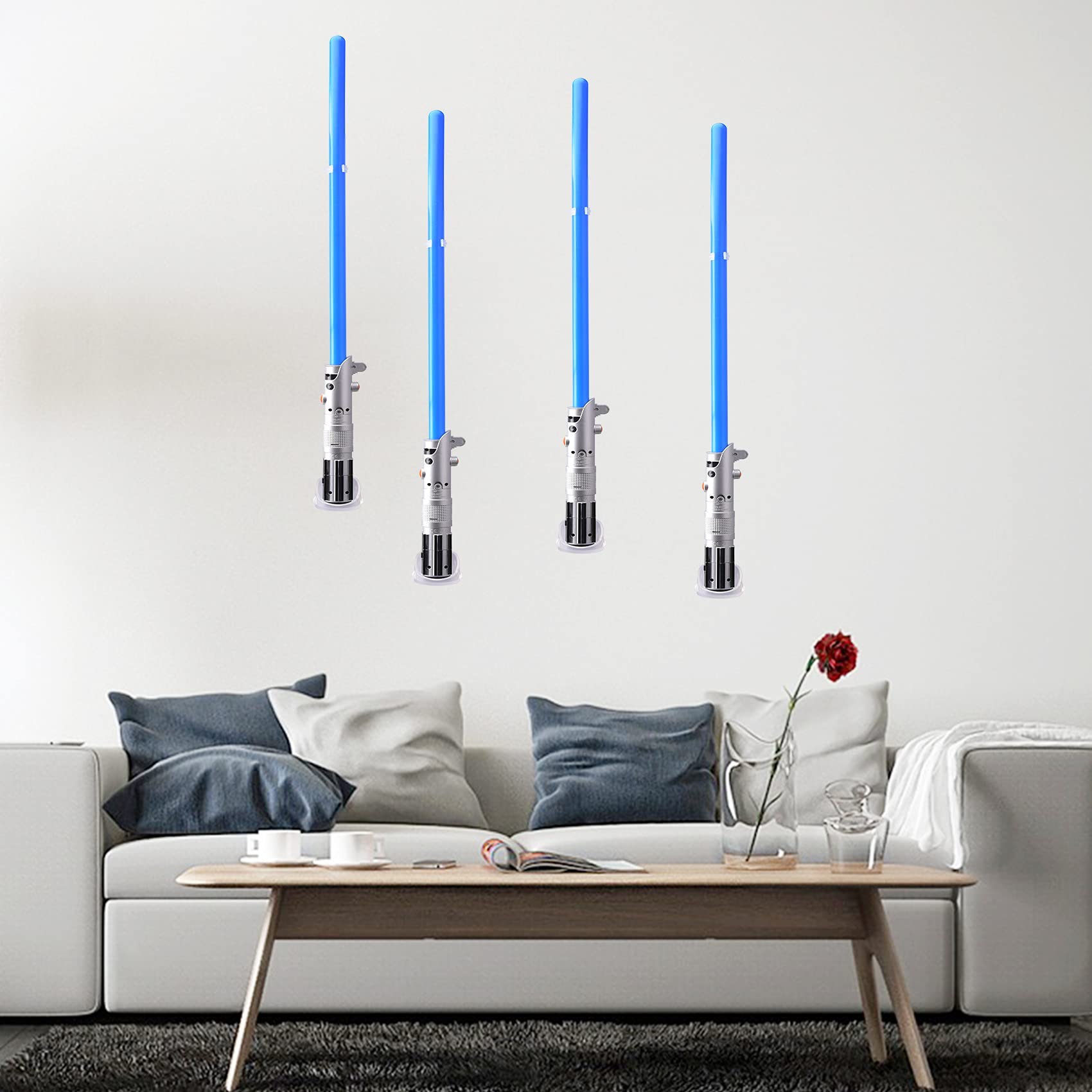 LEKUSHA Clear Lightsaber Wall Mount Display Stand Light Saber Holder Compatible for Any Lightsaber, Pack of 1
