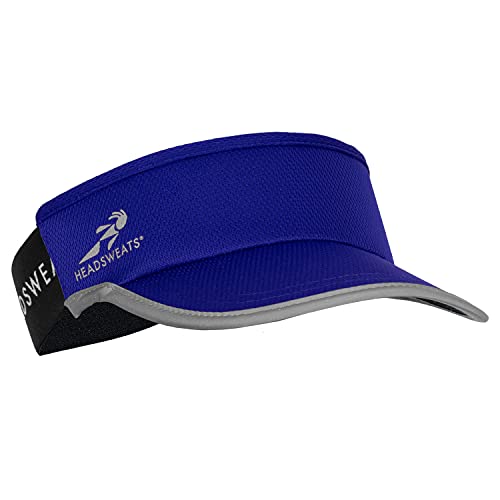 Headsweats Standard Lightweight Performance Running Reflective Visor, Royal, One Size