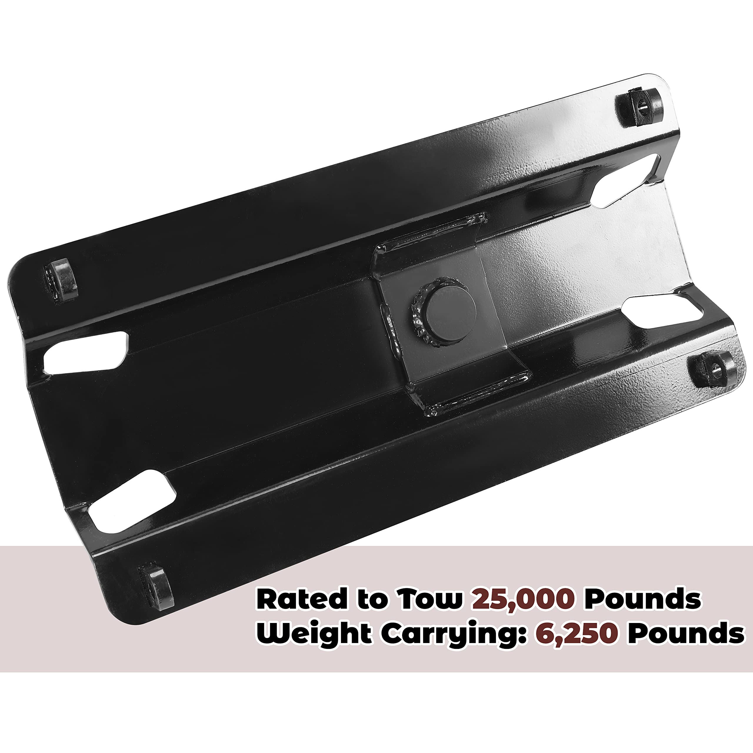 ECOTRIC Gooseneck Ball Plate Fit for 5th Wheel Rails Gooseneck Adapter Trailer Hitch 2 Packages