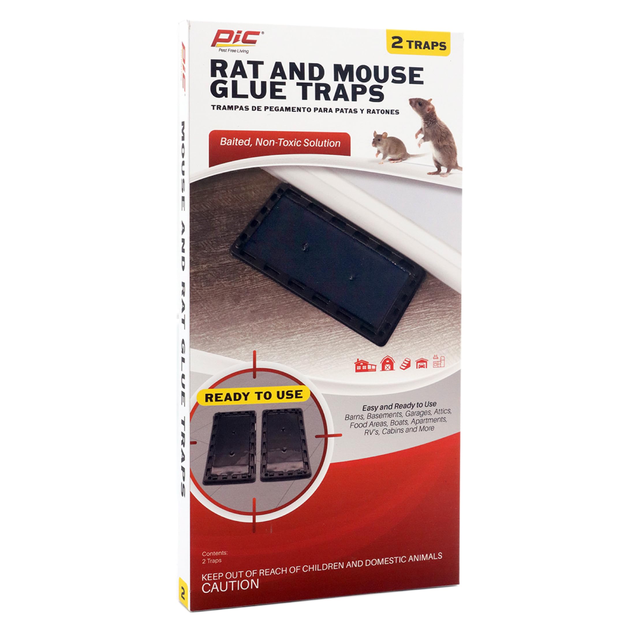 Pic GT2 Glue Rat Tray, 2-Pack
