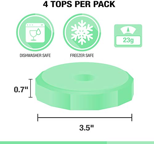 Masontops Tough Tops - Ball Wide Mouth Mason Jar Lids Plastic Leakproof - Multi Colored Plastic Mason Jar Lids - Reusable Canning Lids fit Ball Jars
