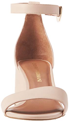 Emporio Armani Women's Block Heel Ankle Strap Sandal Heeled, Nude, 35M Medium EU (5.5 US)